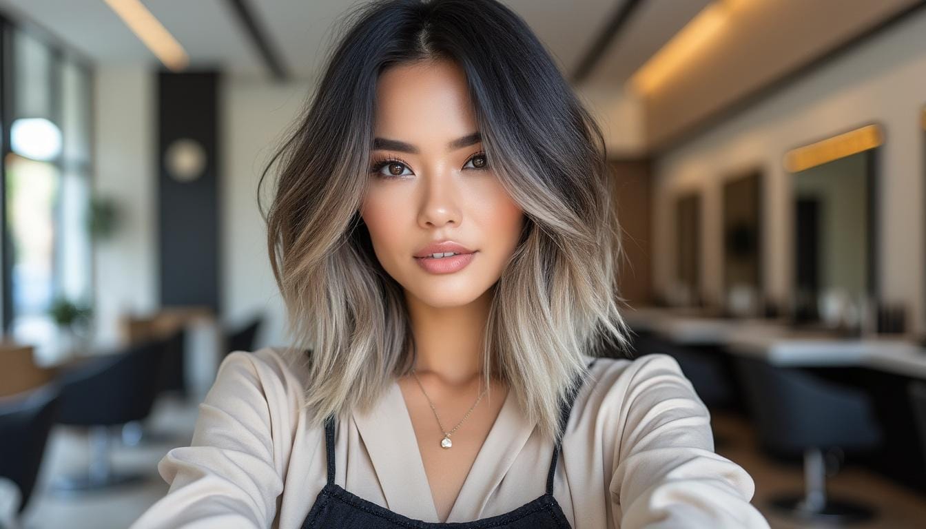 Adoptez le dégradé mi-long pour une coiffure résolument moderne